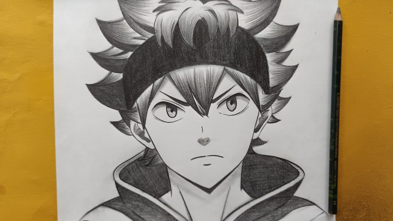 How to draw Asta from (Black Clover) || Asta drawing - step by | Easy ...