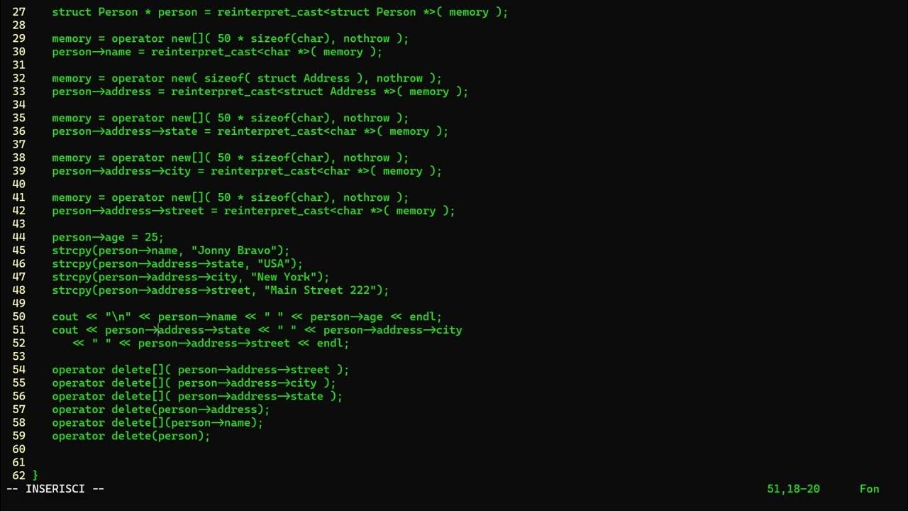 1) INTRO to CLASSES in C++ (part 0), Special Functions operator new()/delete(), Memory ...