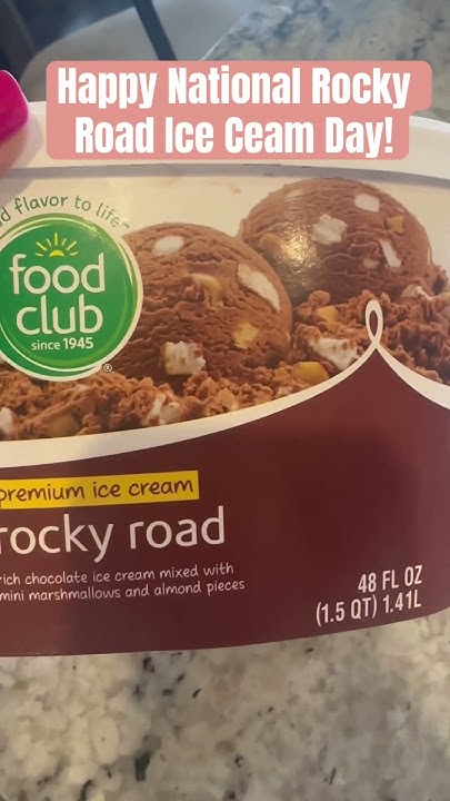 Happy National Rocky Road Ice Cream Day! #rockyroad #icecream - YouTube