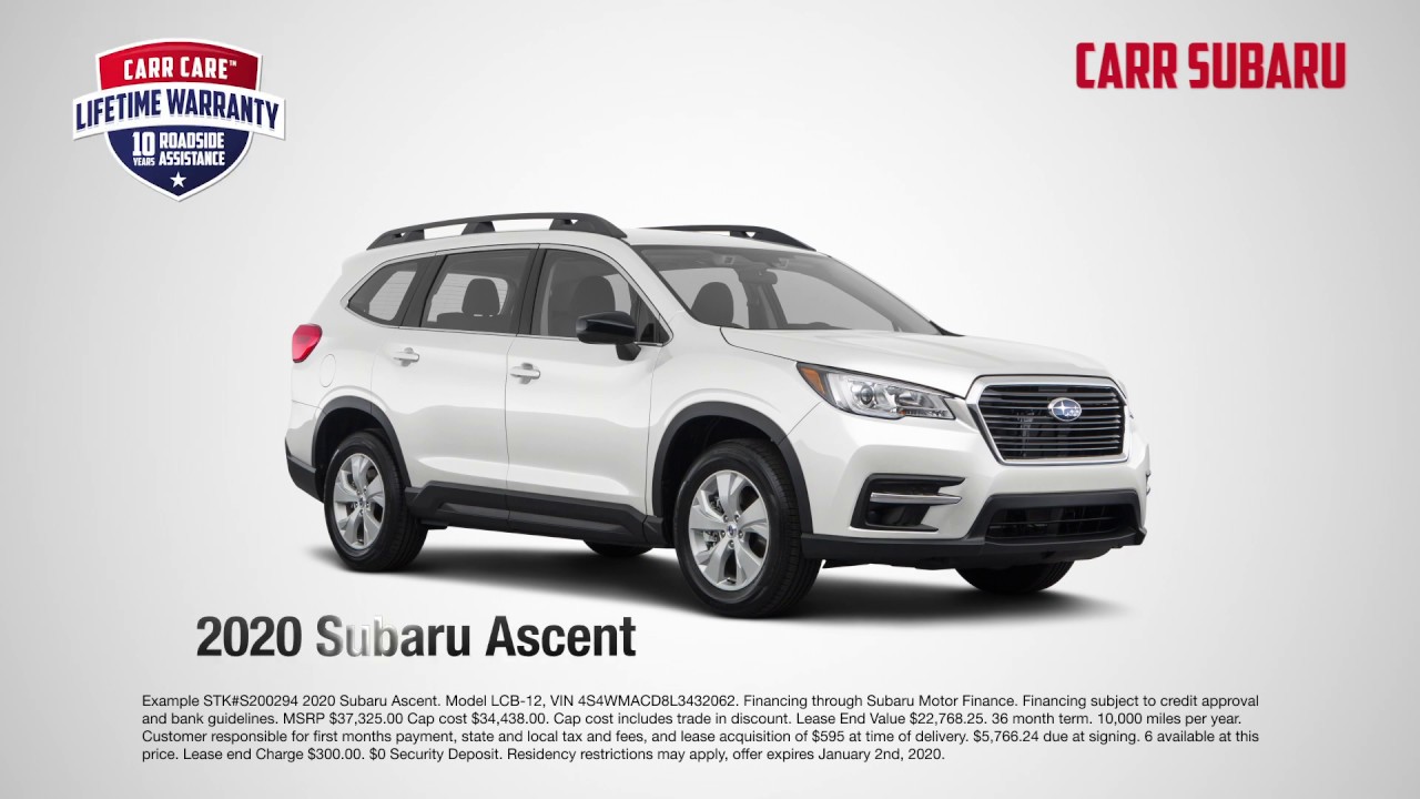 Find Your Subaru Ascent at CARR Subaru During The Subaru Share The Love ...