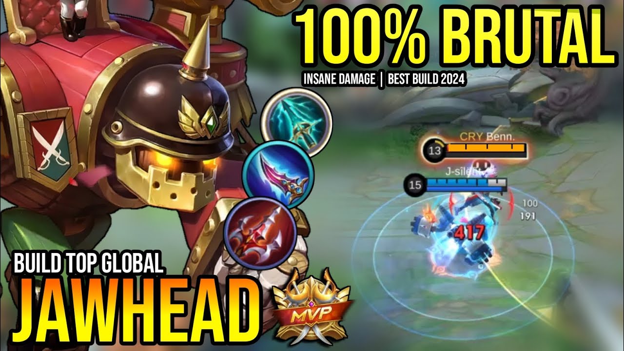JAWHEAD BEST BUILD 2024 | BUILD TOP GLOBAL JAWHEAD GAMEPLAY | MOBILE ...