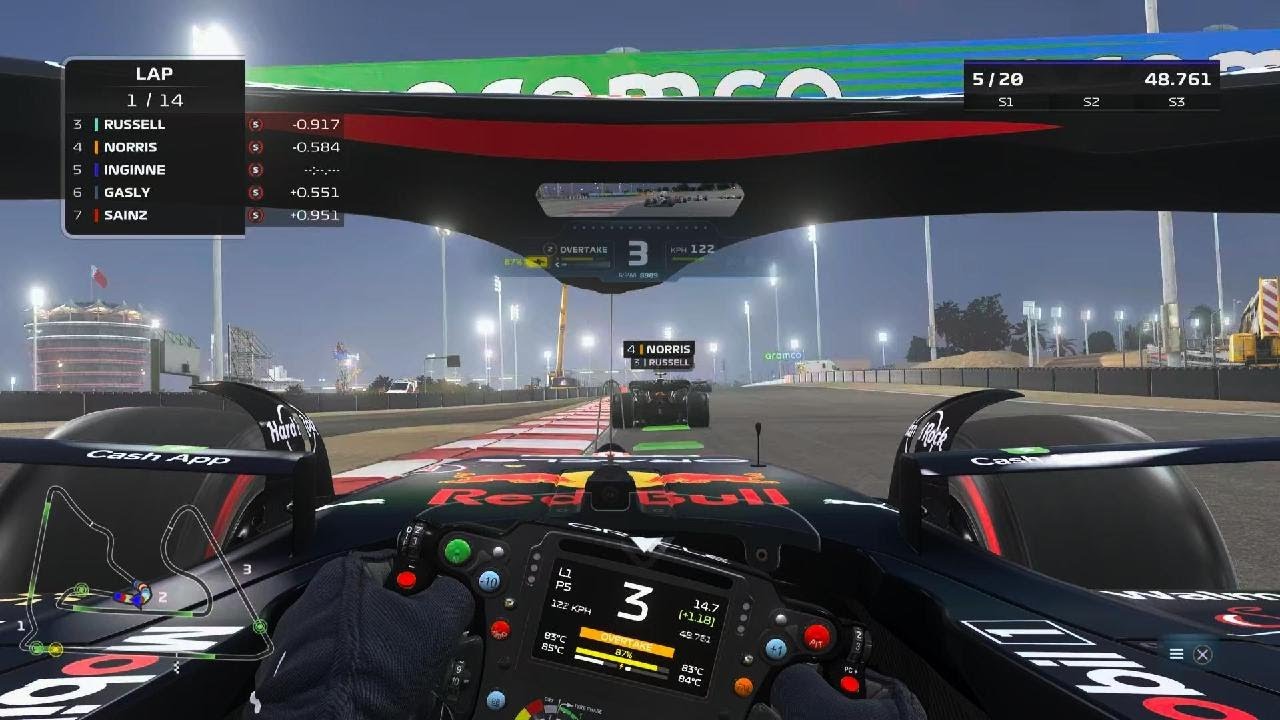 F1 22 Bahrain cockpit view race no assists - YouTube