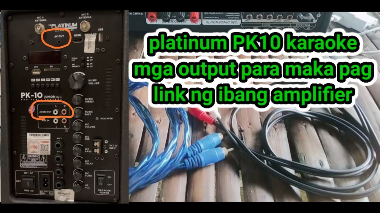platinum PK 10 karaoke l mga output para Maka pag link ng ibang ...