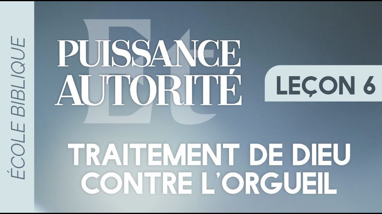 ÉCOLE BIBLIQUE | LEÇON 06 - 12/11/2022 - YouTube