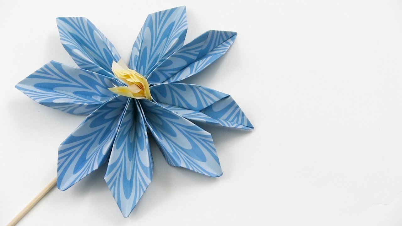 How to Make Easy Beautiful Origami Forget-Me-Not Flowers - YouTube