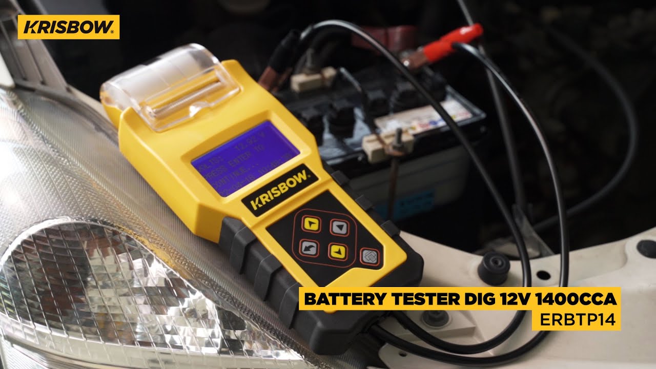 KRISBOW BATTERY TESTER DIG 12V 1400CCA ERBTP14 - YouTube