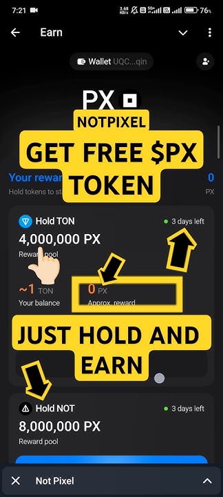 Not pixel hold and earn free $px tokens | not pixel new update | notpixel airdrop #shorts # ...
