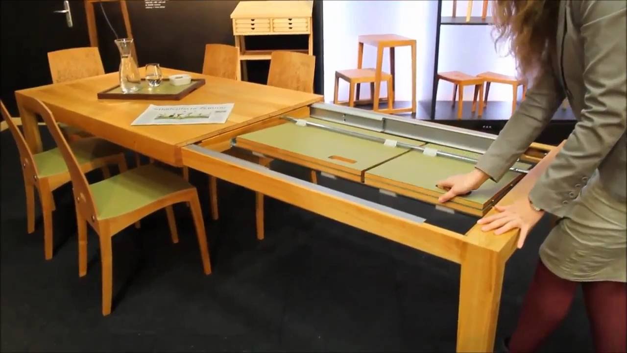 MESA extendable table / Ausziehtisch by sixay - imm 2013 - YouTube