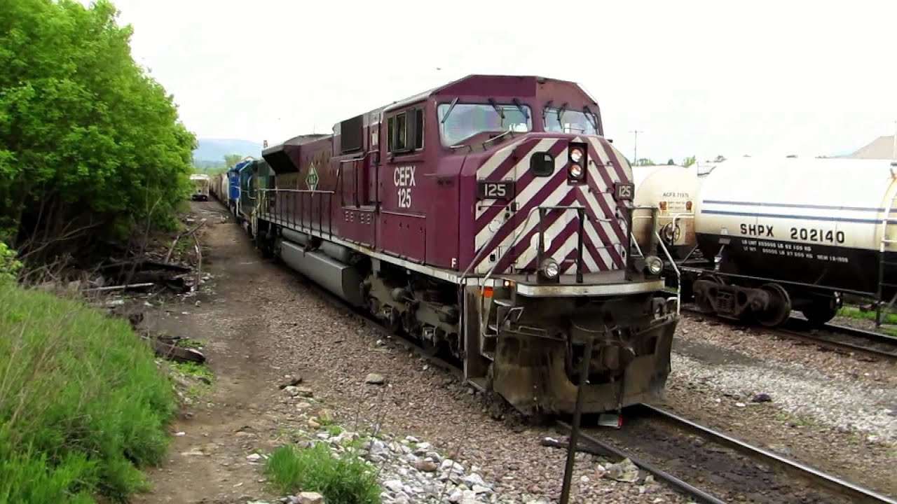 CEFX (A&O) 125 GMRC 305 CEFX (CIT) 105 arrive Rutland VT on 15 May 2013 - YouTube