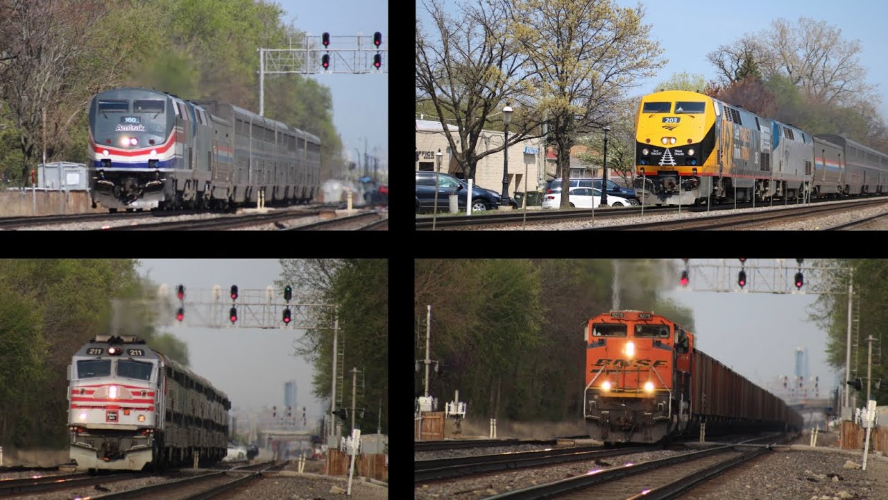 Chicago Railfanning Adventure Day 1! ( NS 8102 , AMTK 203 & 160 , METRA ...