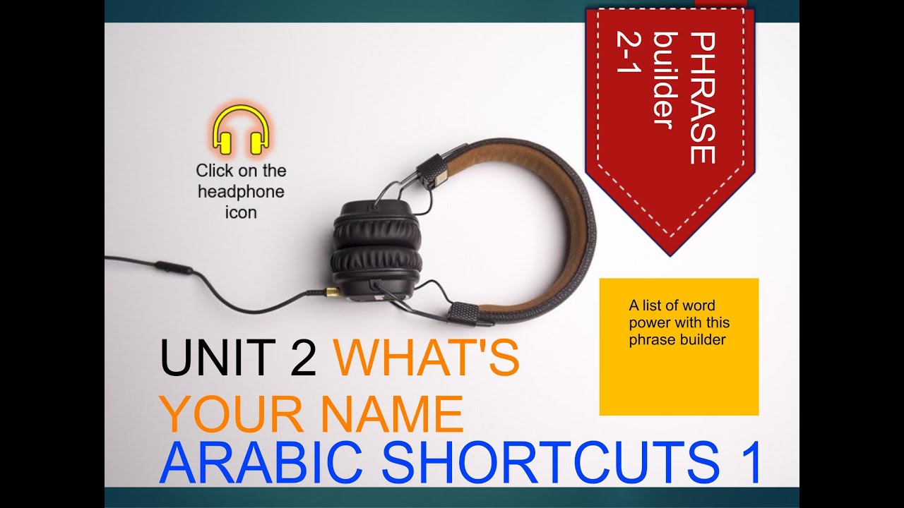 ARABIC SHORTCUTS 1 UNIT 2; 2-1 - YouTube