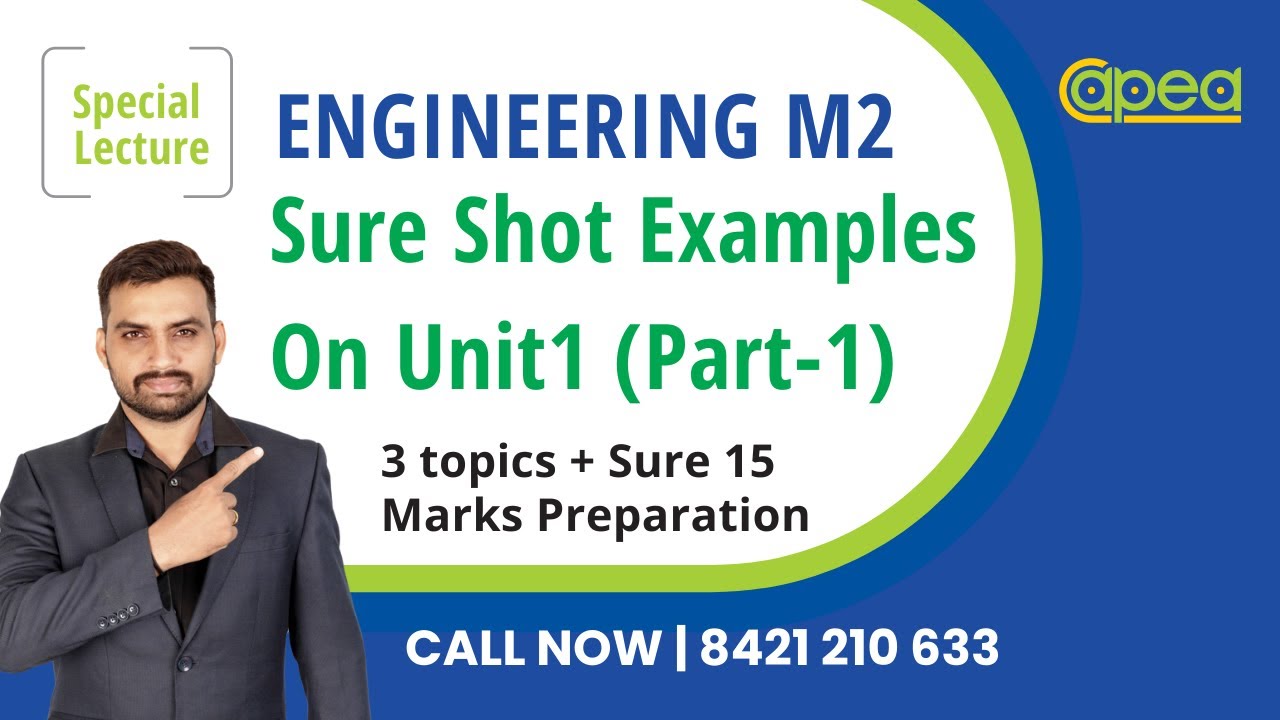 "Sure Shot Examples on Unit-1 & Unit-2: Master Engineering Mathematics ...