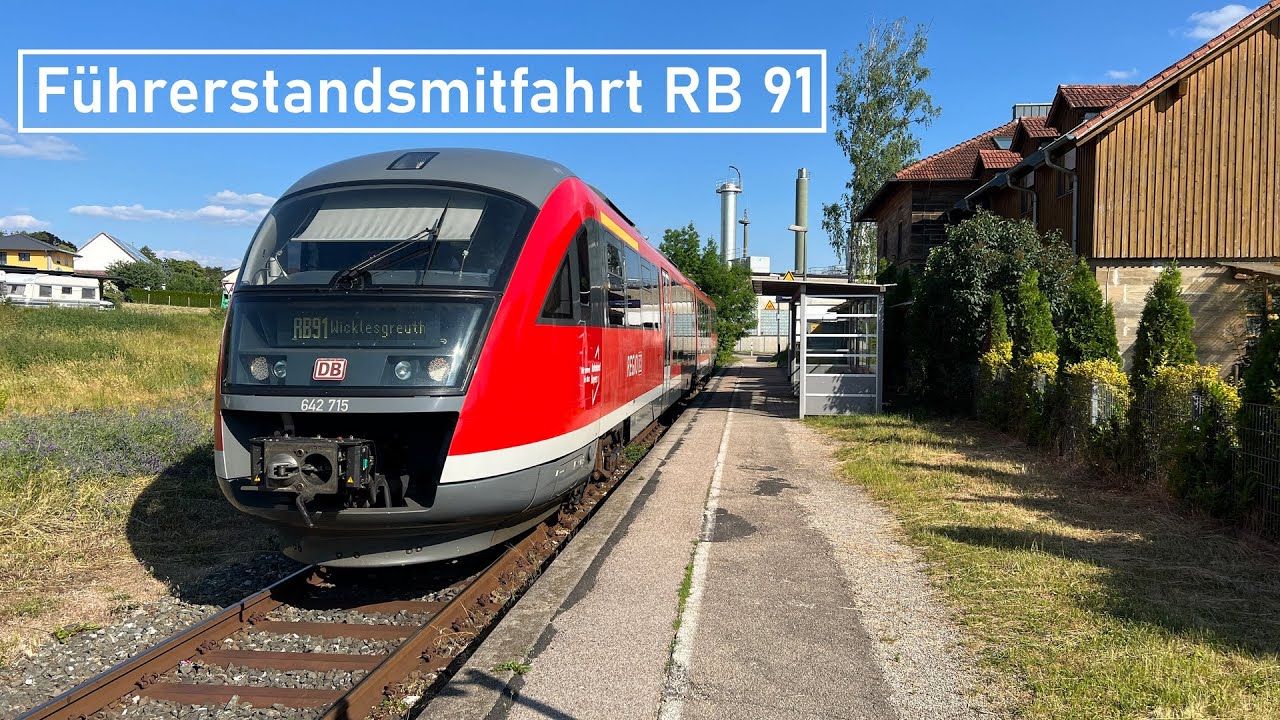 Führerstandsmitfahrt RB 91 Windsbach - Wicklesgreuth - YouTube