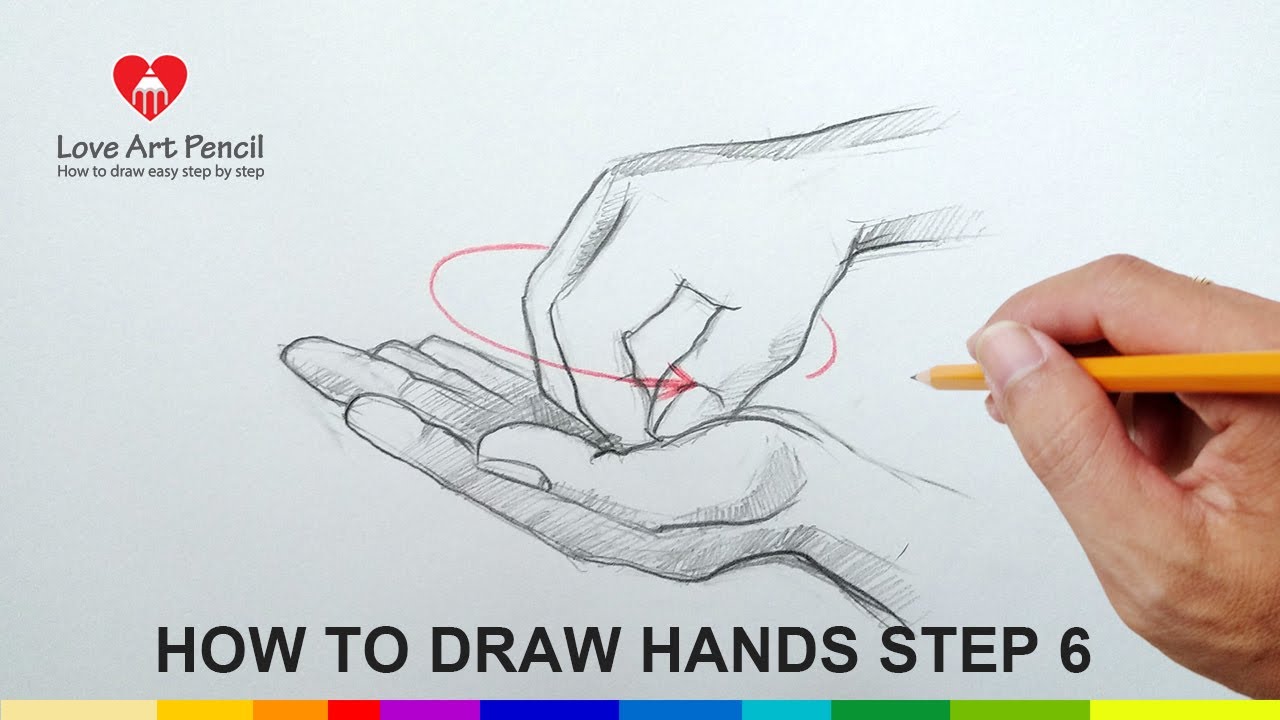 How to draw hands - washing hands drawing - Step 6 - YouTube