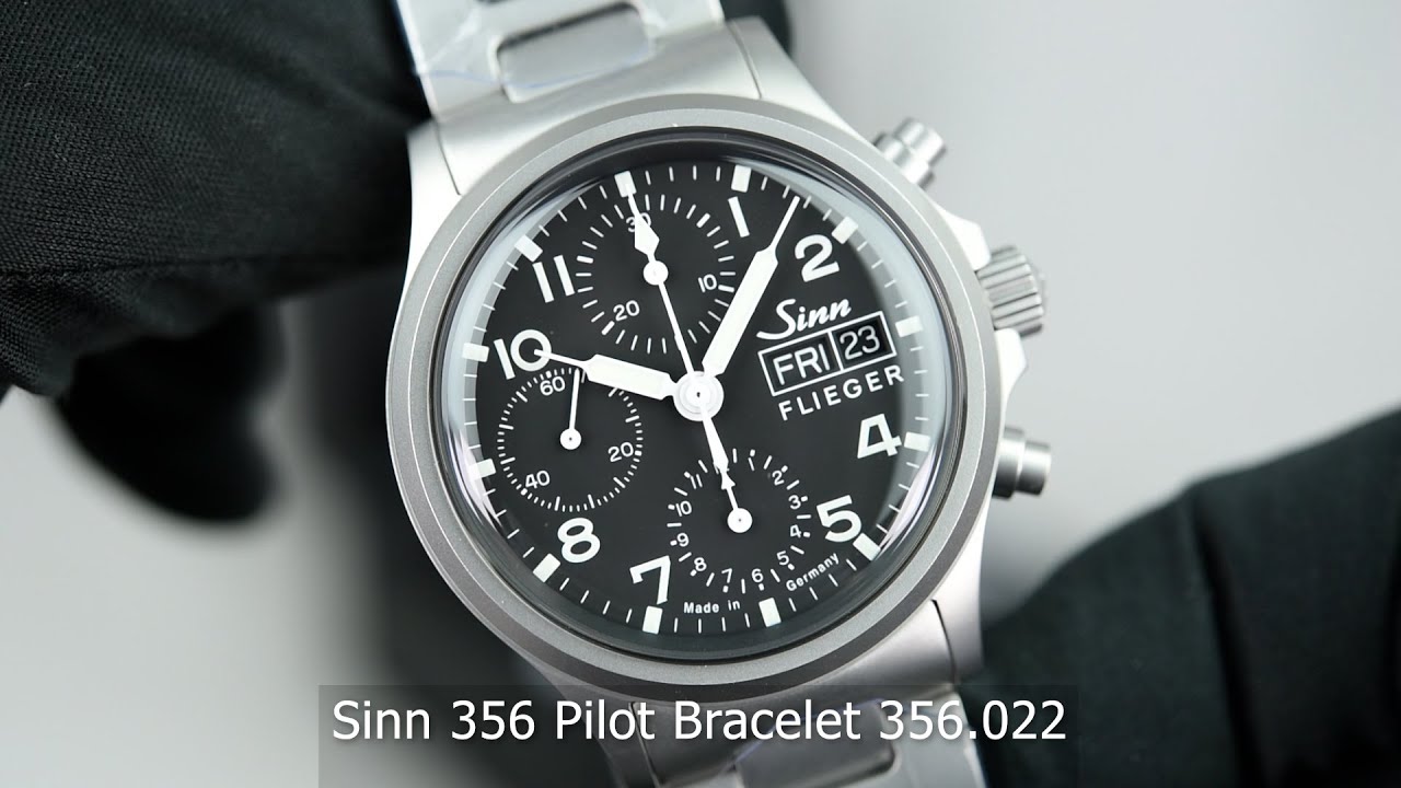 Sinn 356 Pilot Bracelet 356.022 - YouTube
