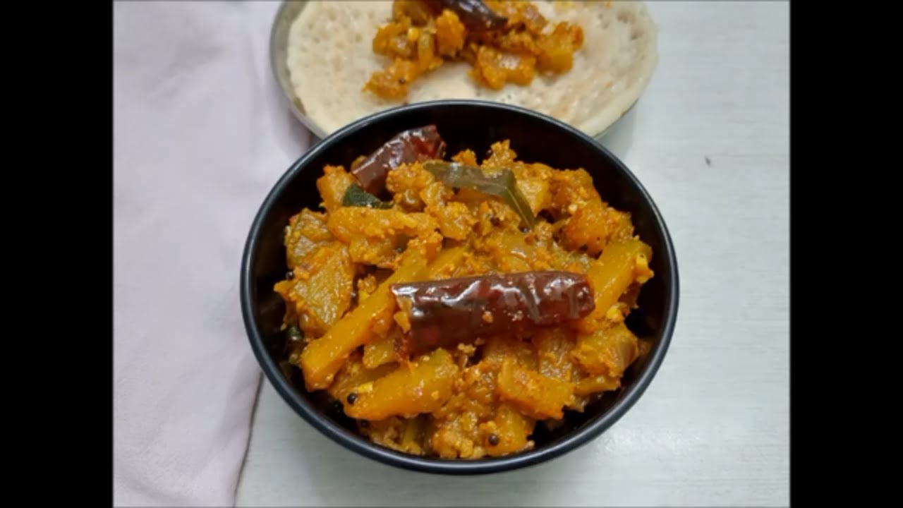 Pumpkin Bhaji | Sihi Kumbalakai Palya | Yellow Pumpkin Bhaji |Sweet ...