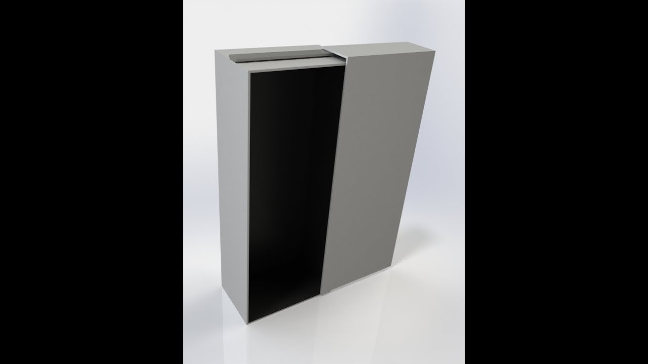 Solidworks animation : Wooden wardrobe with sliding motorized door ...