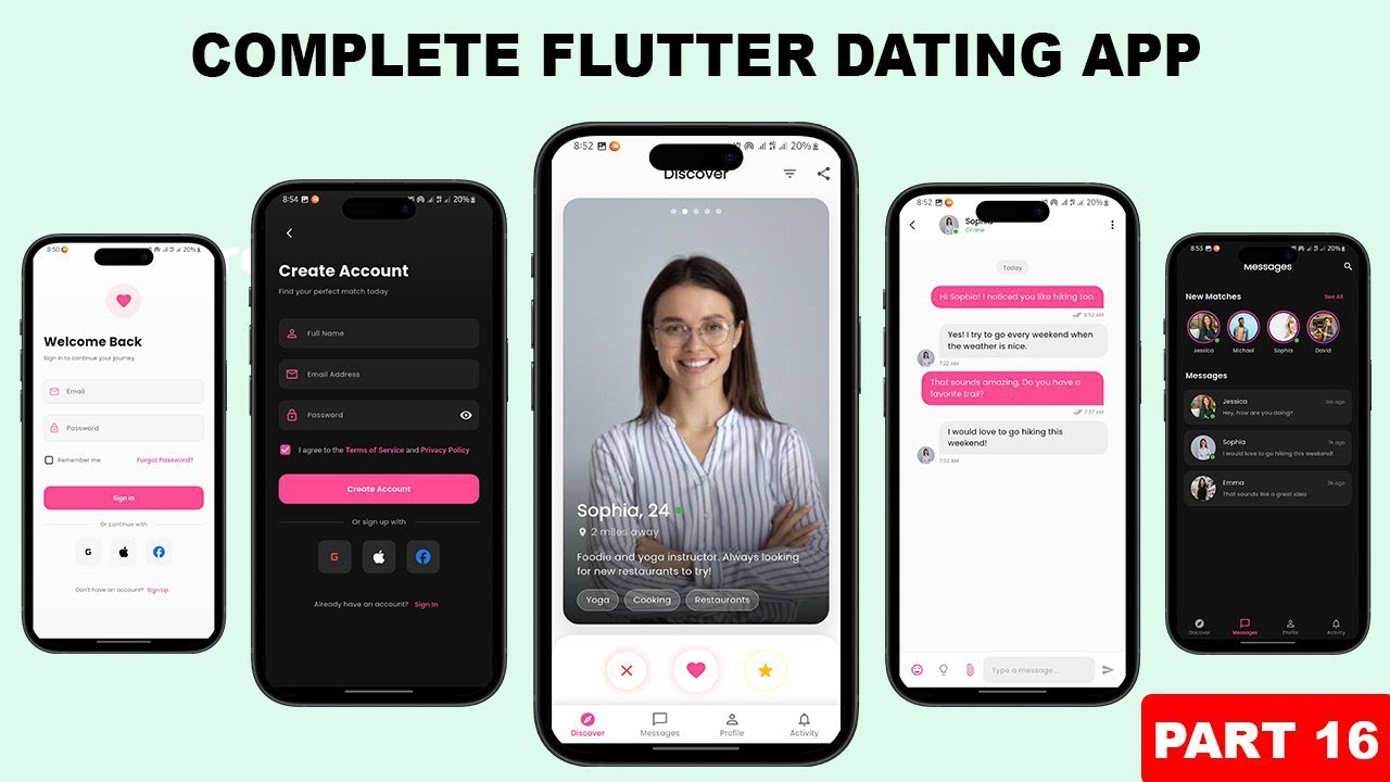 Flutter Dating App - Match Detail Screen UI | Speed Code Series | Part 16 | Flutter Project ...