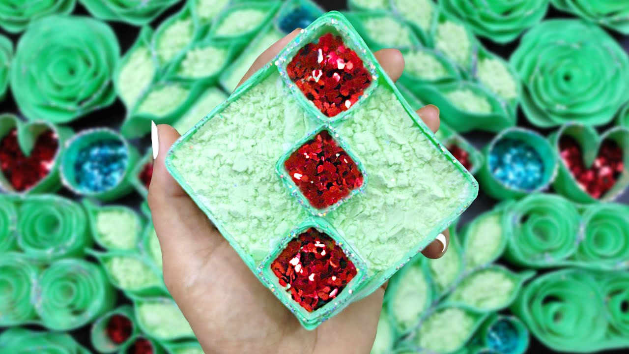 Starch soap ASMR ⋆ Most satisfying video ⋆ New ASMR video ⋆ Soap boxes with starch & glitter ⋆ ...