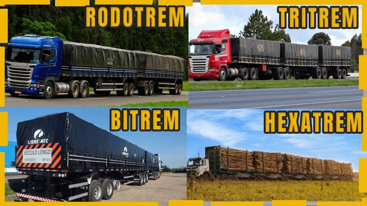 ENTENDA TODOS OS TIPOS DE CAMINHÕES (BITREM, TRITREM, RODOTREM ...