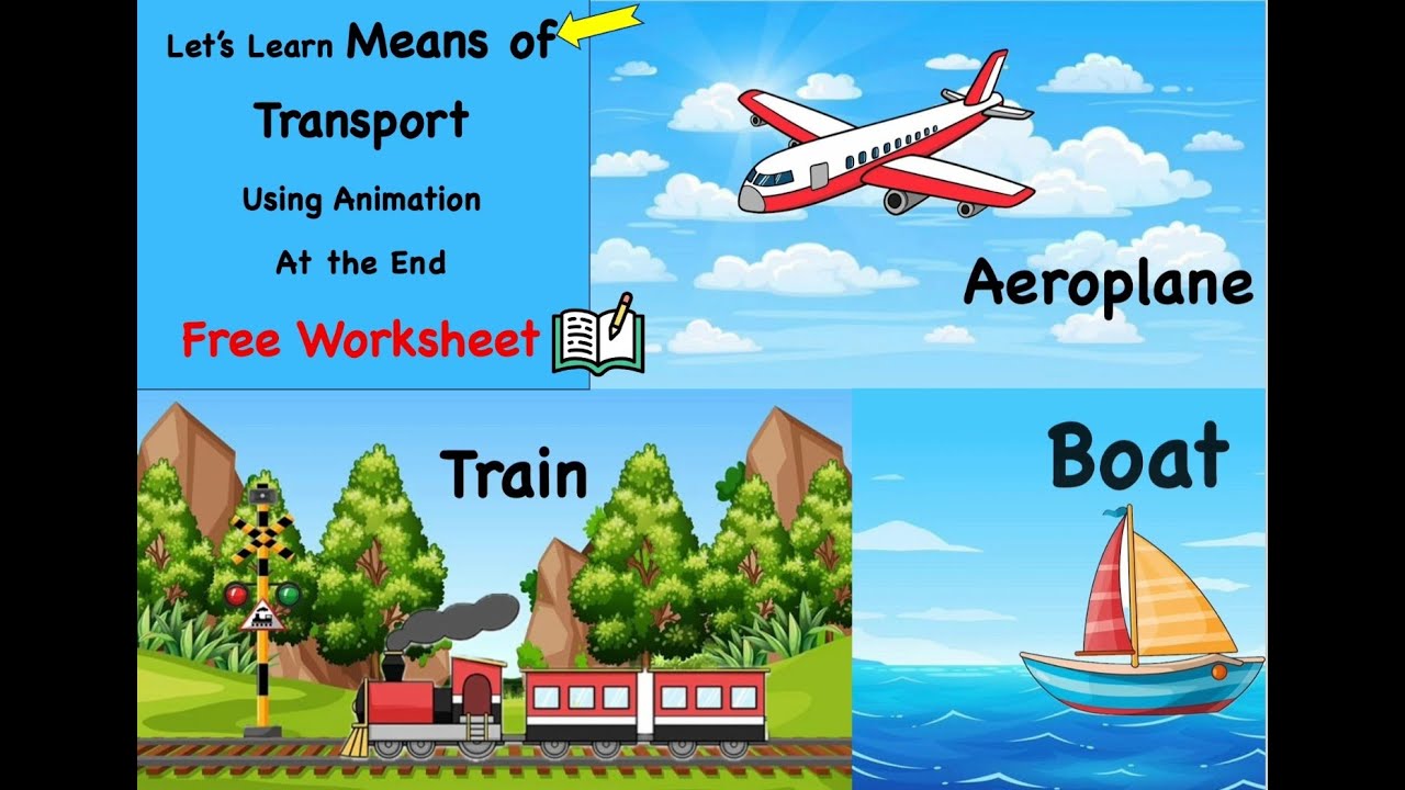 Means of Transport for Kids | Land Water Air Transport Explained ...
