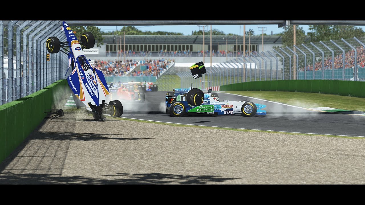 rFactor 2 F1 1996 Crashes - YouTube