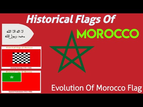 Historical Flags Of Morocco। Moroccan Flag History। Evolution Of Flags ...