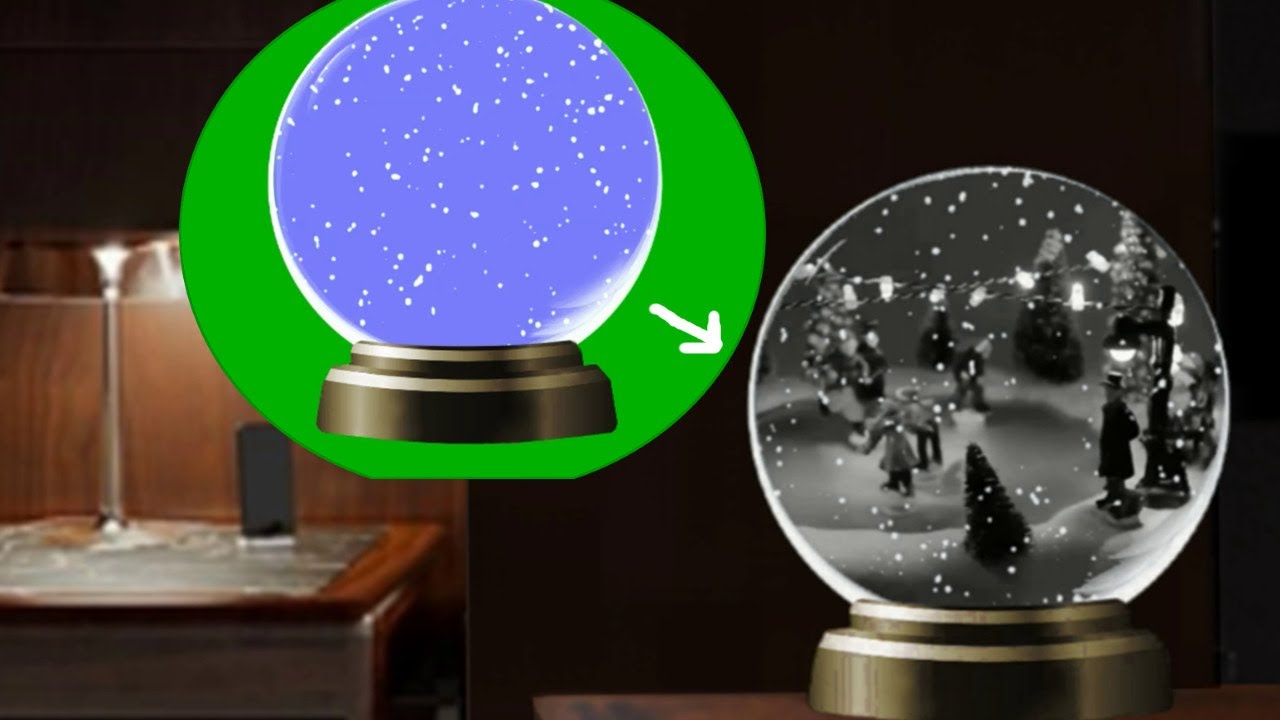 Double Color Snow Globe with demo green screen - YouTube