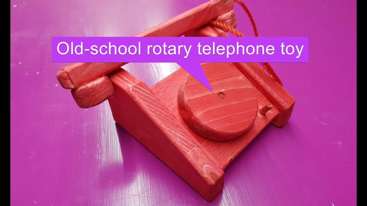Old-school rotary telephone toy - YouTube