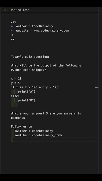 Crack The Python Code Are You Ready For A Challenge Learncoding Pythonquiz Shorts Viral
