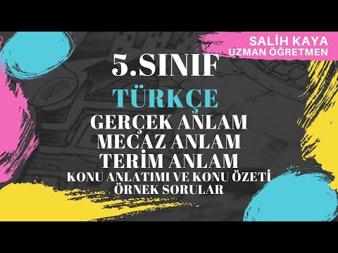 5.SINIF TÜRKÇE GERÇEK ANLAM- MECAZ ANLAM VE TERİM ANLAM #GERÇEK #MECAZ #TERİM #CÜMLEDEANLAM #TÜRKÇE