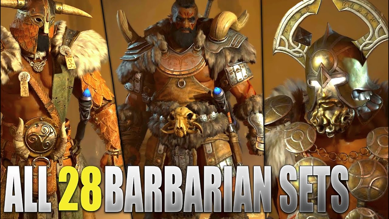ALL 28 Diablo 4 Barbarian Transmog Armor Sets & How To Get Them - YouTube