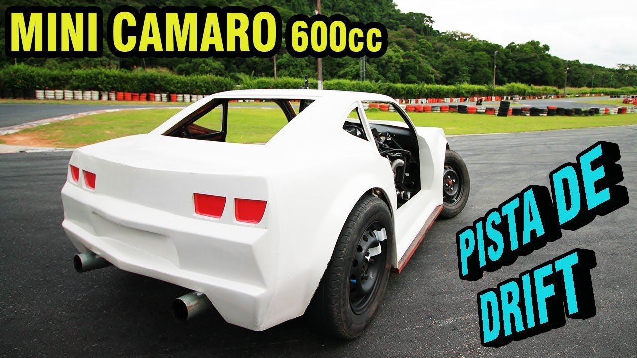 PRIMEIRA VOLTA na PISTA com o Mini CAMARO 600cc - YouTube