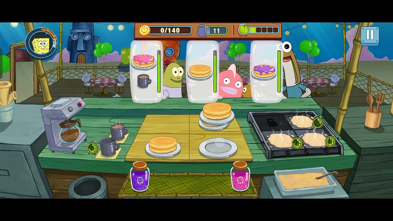 Spongebob Get Cooking! #1 | Pancake Stand (Full Upgrade) - YouTube