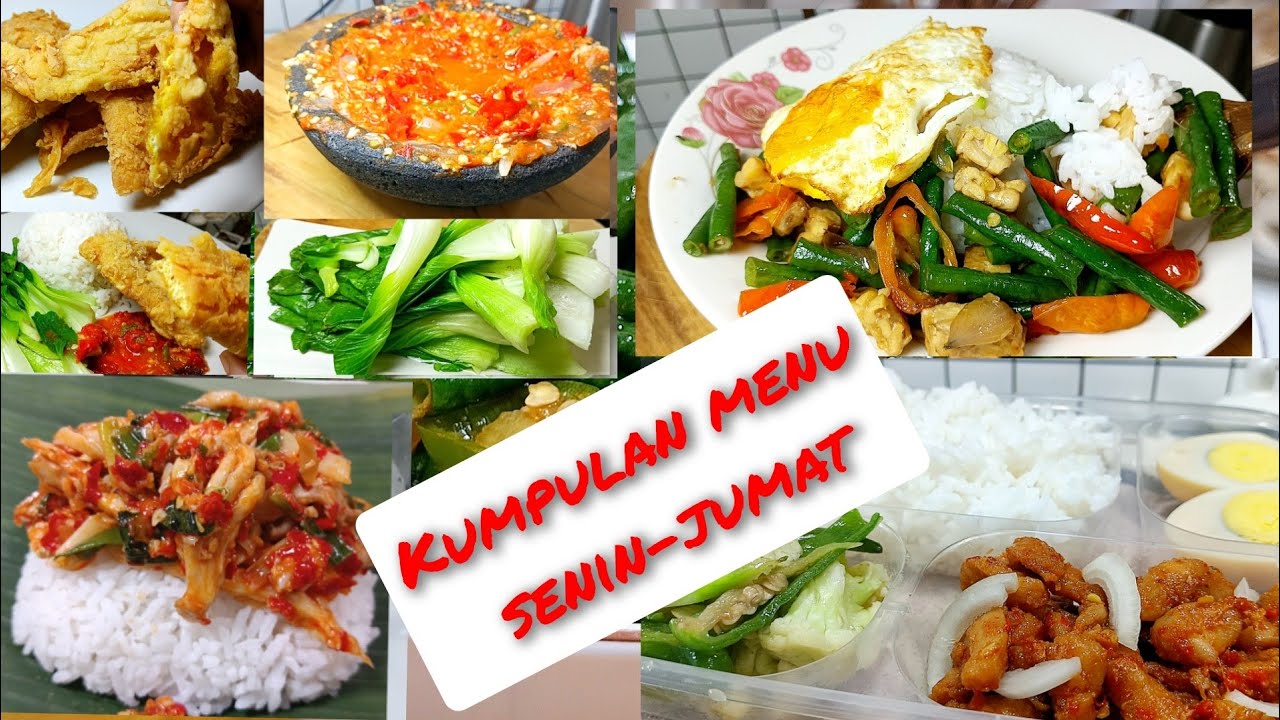 MENU SENIN sampai JUMAT.... Resep Mingguan... - YouTube
