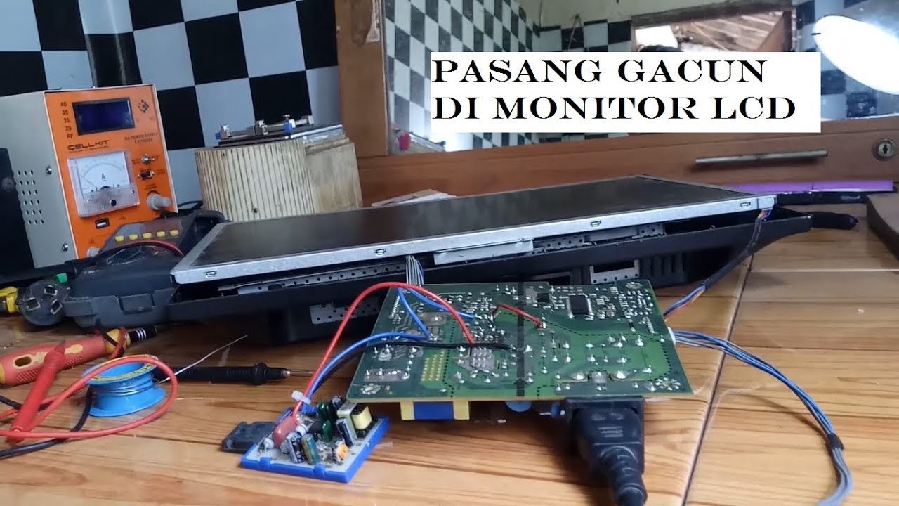 cara pasang gacun di monitor lcd - YouTube