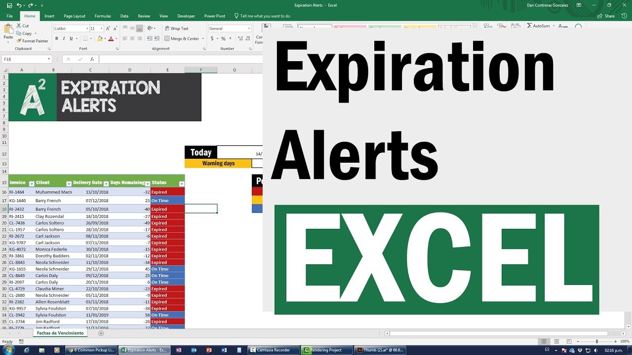 Essential Skill With Excel Expiration Alerts With Conditional Formatting Youtube
