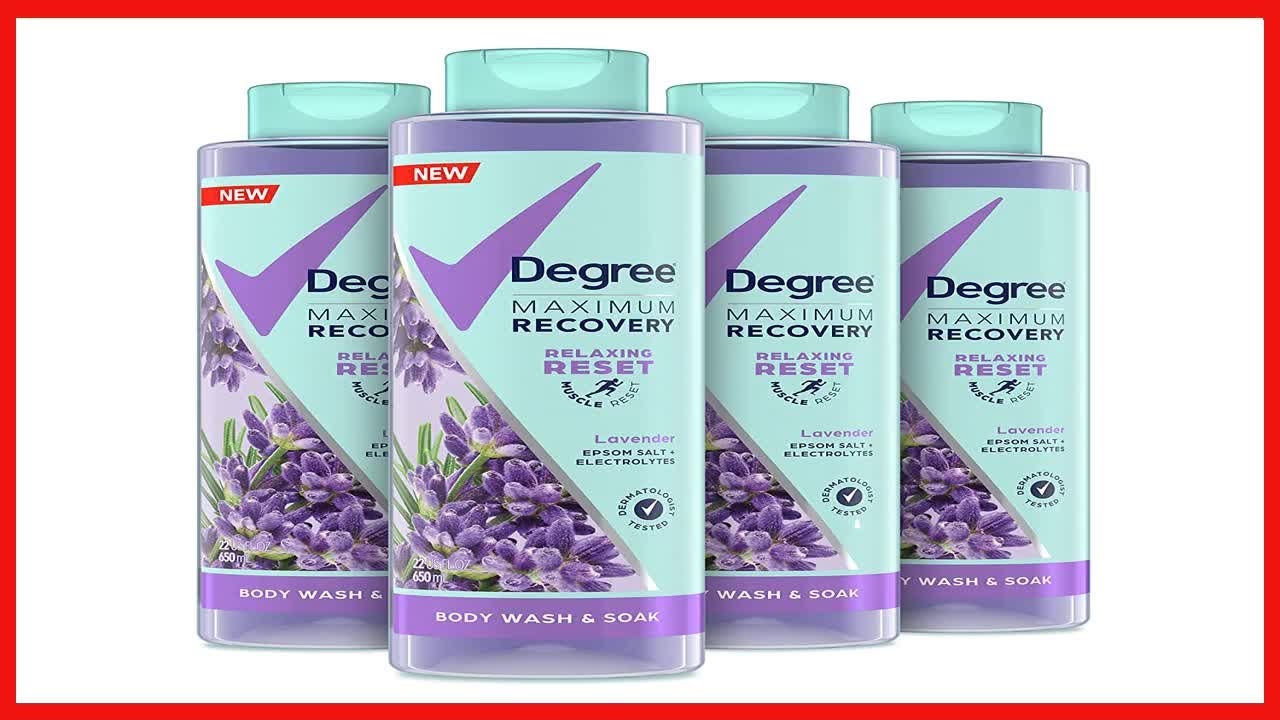 Degree Maximum Recovery Body Wash and Soak Post-Workout Recovery ...