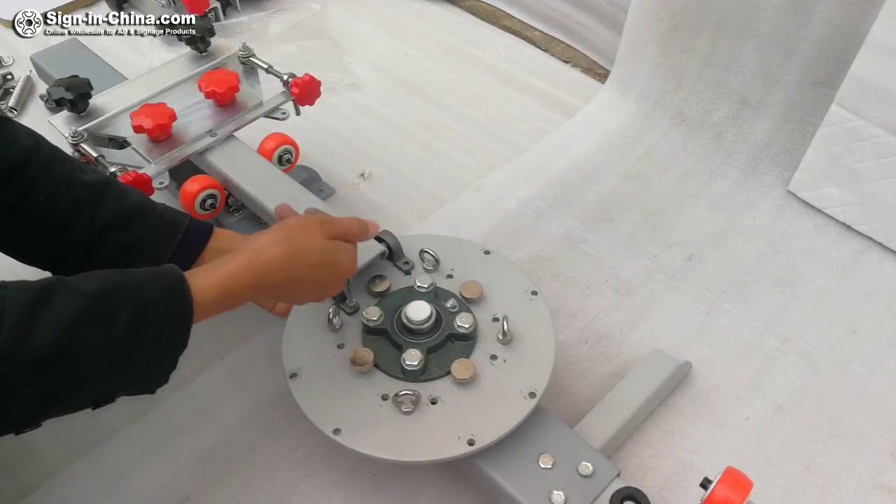 The Installation Video for 4 Color 1 Station Screen Printing Machine ...