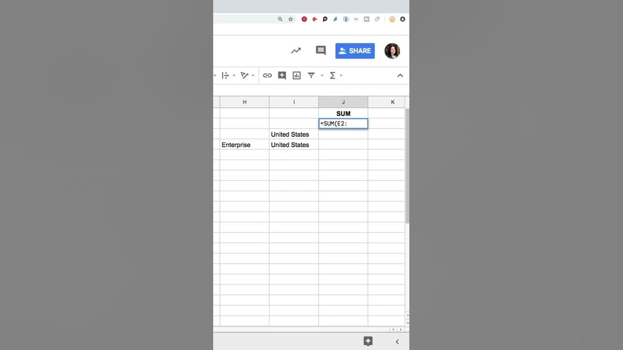 How to use column as a range in Google Sheets? #googlesheets #spreadsheet #excel #tutorial - YouTube