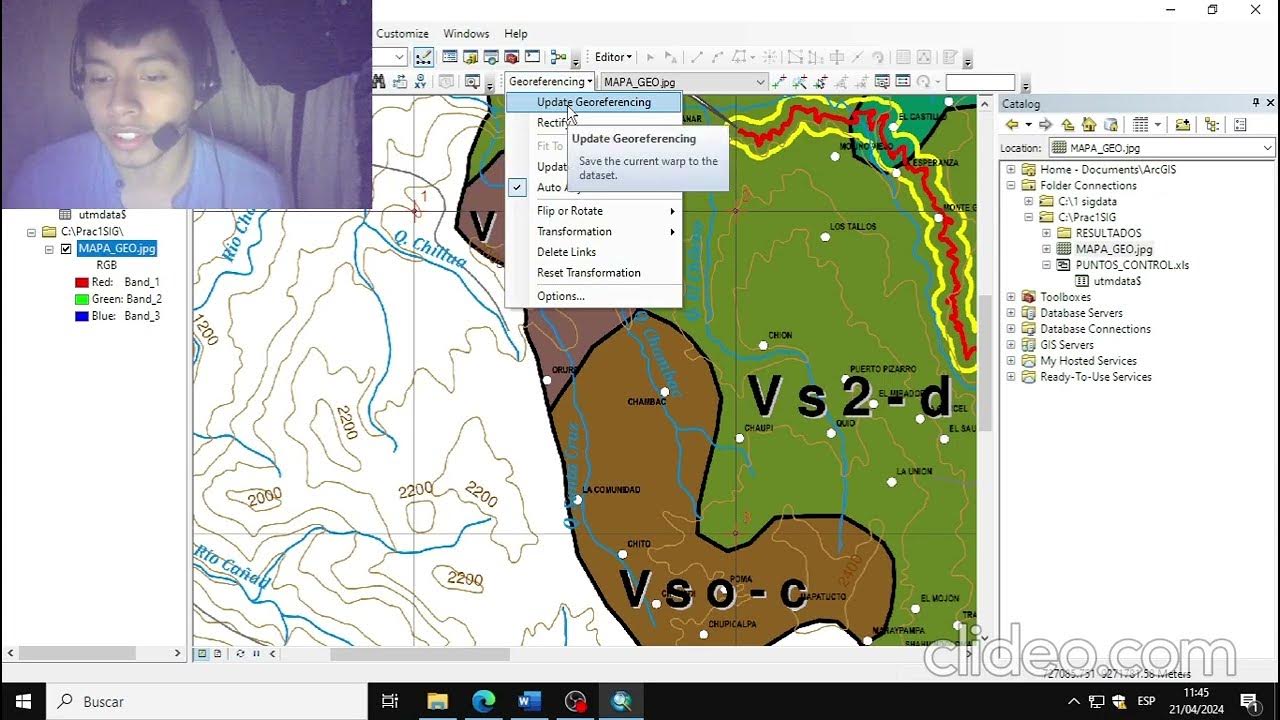 Georreferenciación y Digitalización en ArcMap. - YouTube