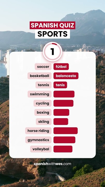 Sports (vocabulary) in Spanish - Spanish Quiz (pt. 68) - #spanishquiz # ...
