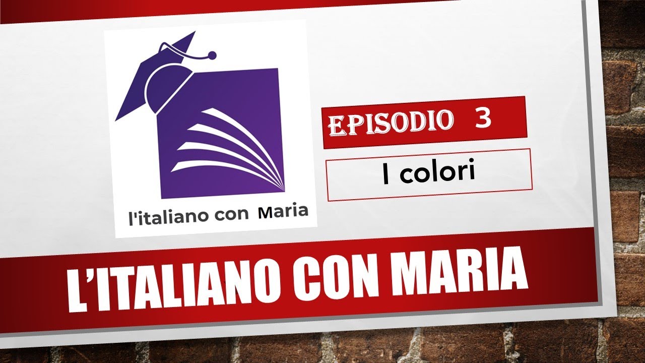i colori italiani الالوان فى اللغة الايطالية - YouTube