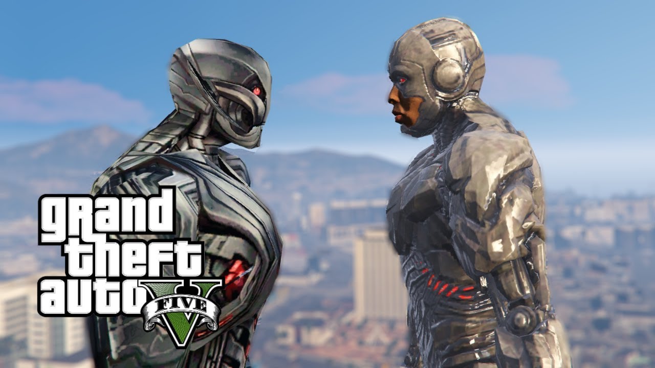 GTA V - Ultron vs Cyborg (Zack Snyder) - YouTube