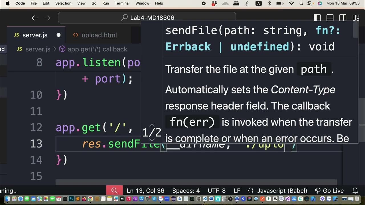 Upload file bằng thư viện Multer trong ExpressJS - Lab 4 - AND103 - YouTube