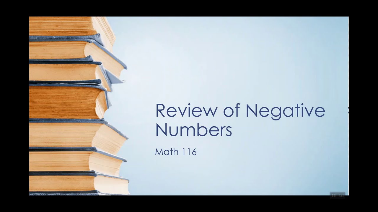 Review of negative numbers - YouTube