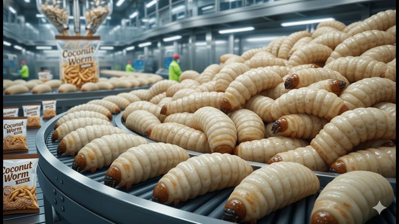 Inside the Coconut Worm Factory | From Millions of Worms to Crunchy ...
