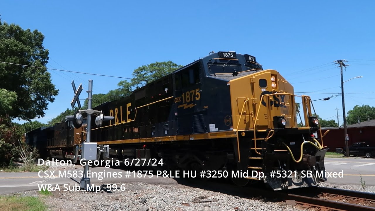 CSX M583 Engines #1875 P&LE HU #3250 Mid Dp. #5321 SB Mixed Dalton ...