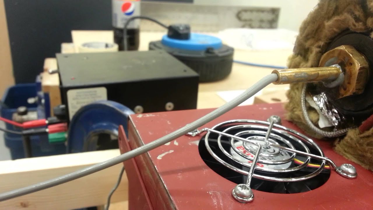 Nozzle die bored out to 3mm diameter... - YouTube