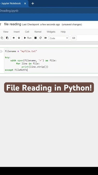 File Reading in Python! #shorts #python #programming #coding - YouTube